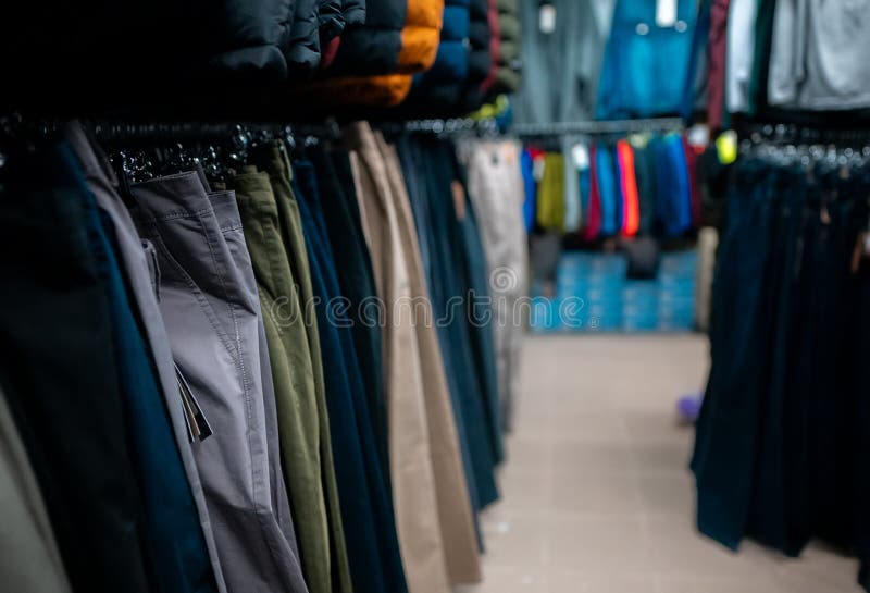 Collection of Different Pants Stock Photo - Image of textile, boutique ...