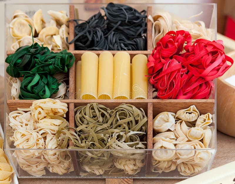 Different pasta varieties stock image. Image of collection - 188740865