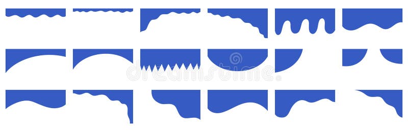 Collection of Different Shapes Web Site Header or Footer. Landing Page ...