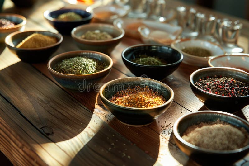 A Collection of Different Spices in Bowls, Perfect for Culinary ...