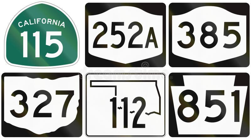 Different State Highway Shields Stock Illustrations – 3 Different State ...
