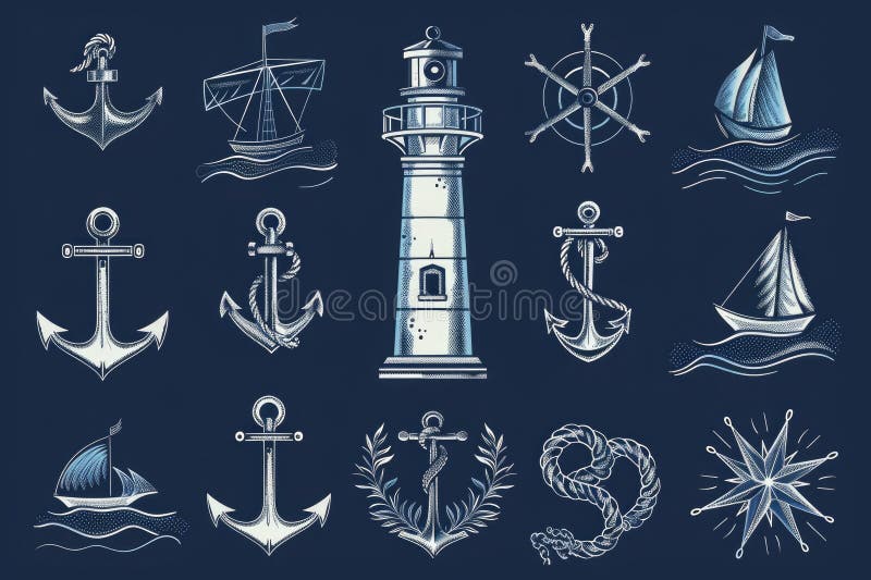 A Collection of Different Types of Anchors and Ships. Suitable for ...