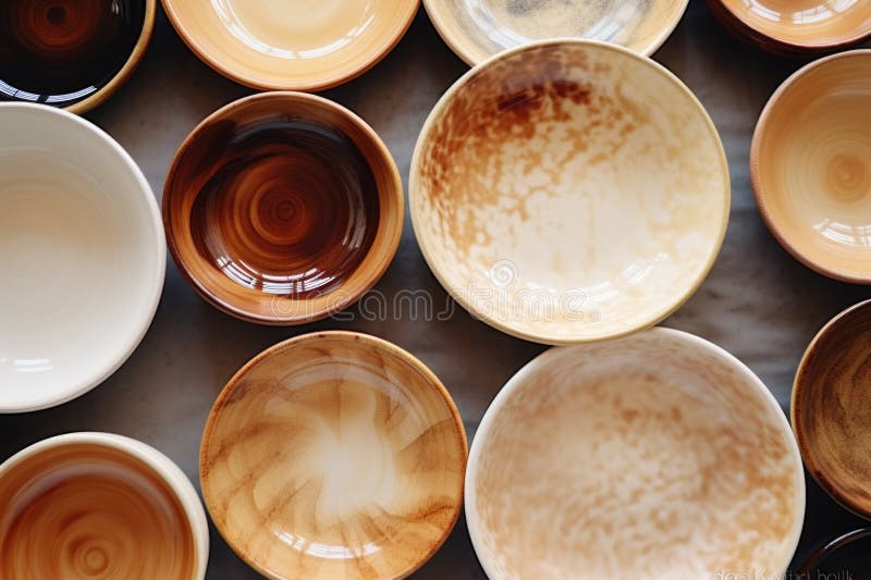 A Collection of Different Types of Bowls on a Table. Ideal for Kitchen ...