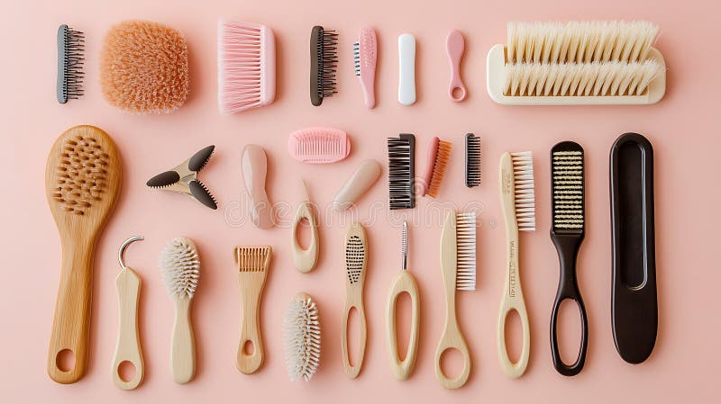A Collection of Different Types of Brushes Stock Illustration ...