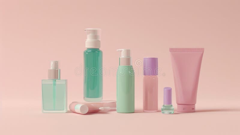 Collection of Different Types of Cosmetics Bottles. Perfect for ...