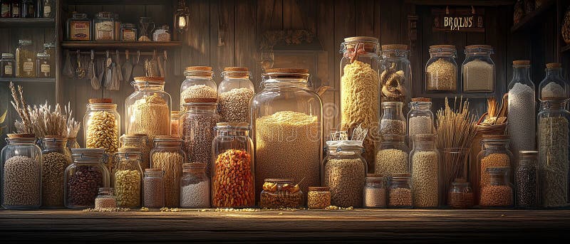 Collection of Different Types of Flour in Small Containers Stock Photo ...