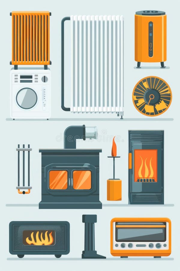 A Collection of Different Types of Heating Equipment. Ideal for ...