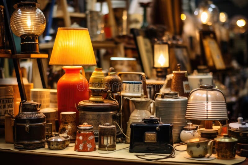 A Collection of Different Types of Lamps on a Table. Ideal for Interior ...