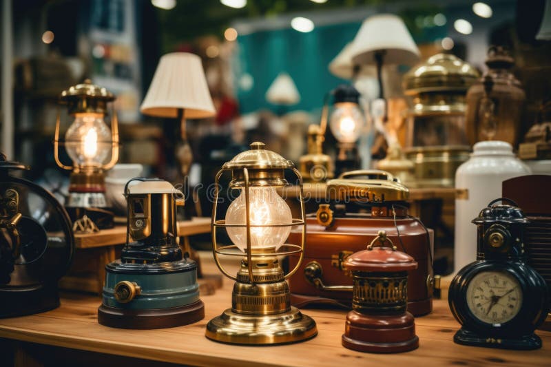 A Collection of Different Types of Lamps on a Table. Ideal for Interior ...