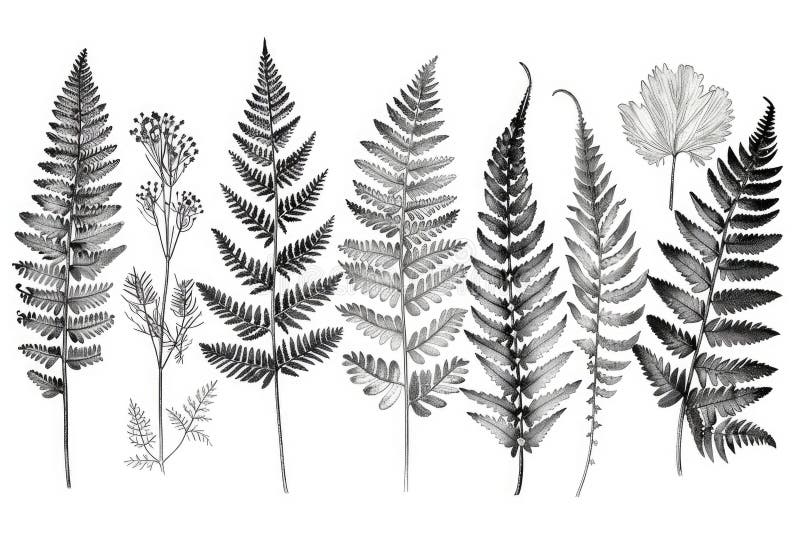 A Collection of Different Types of Leaves Stock Photo - Image of ...