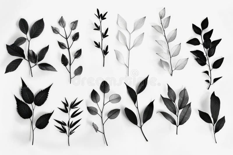 Collection Different Types Leaves Perfect Botanical Projects Stock ... Collection Different Types Leaves Perfect Botanical Projects Stock ...