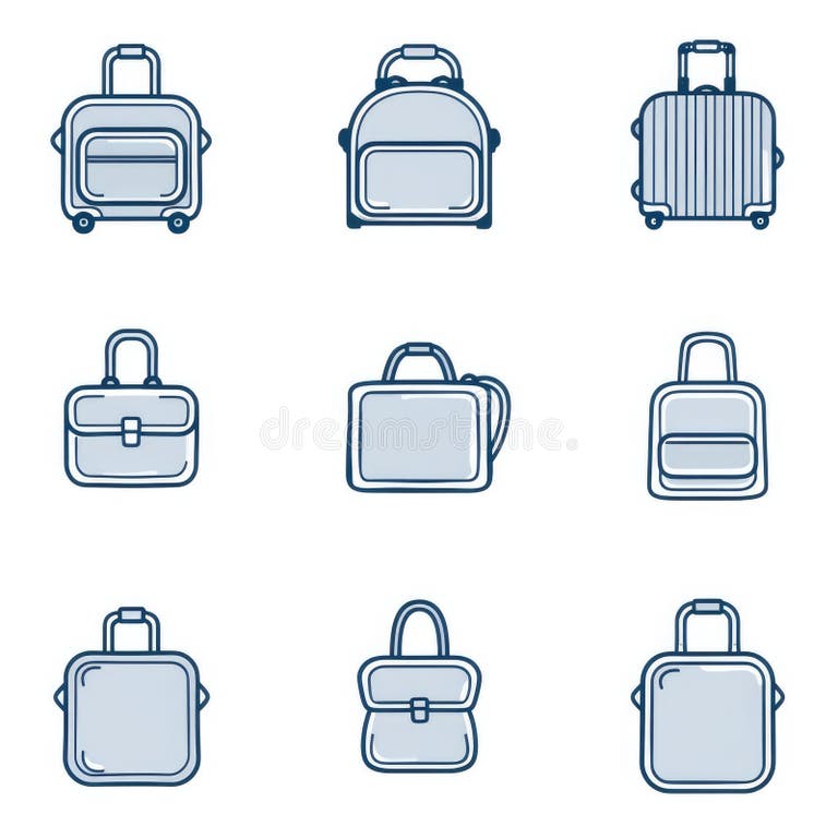 A Collection of Different Types of Luggage on a Background Stock Photo ...