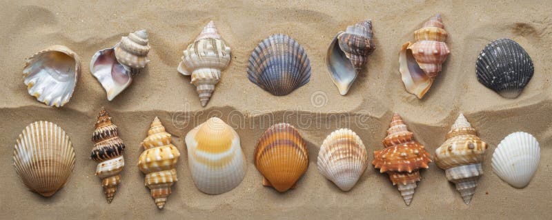 A Collection of Different Types of Shells Arranged in a Circular ...