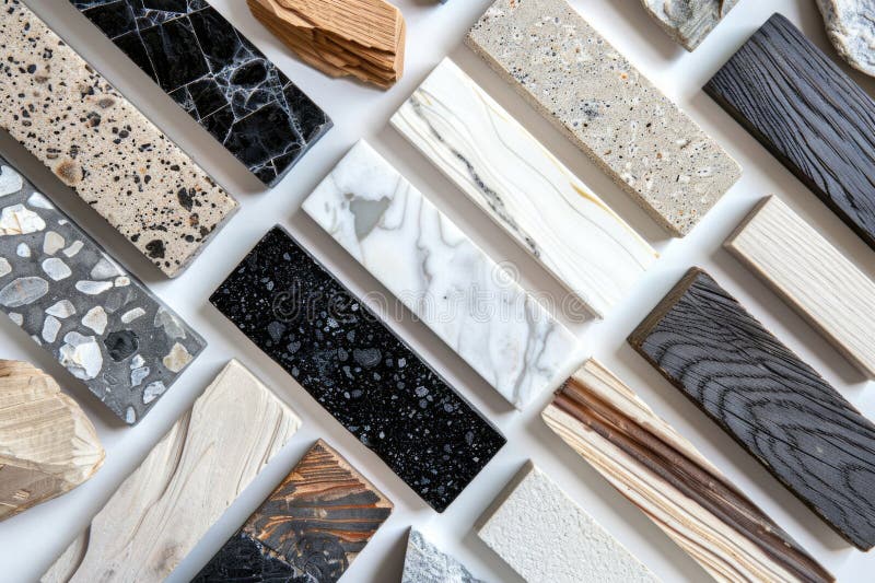 Collection of Different Types of Wood and Stone, Suitable for Various ...