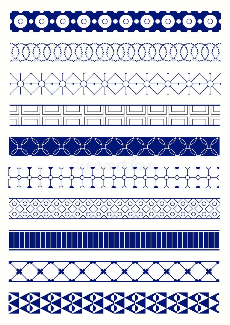 Geometric Seamless Borders Stock Illustrations 7 732 Geometric