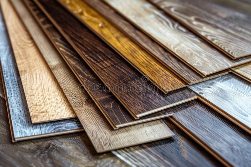 A Collection of Different Wood Flooring Samples. Ideal for Showcasing ...