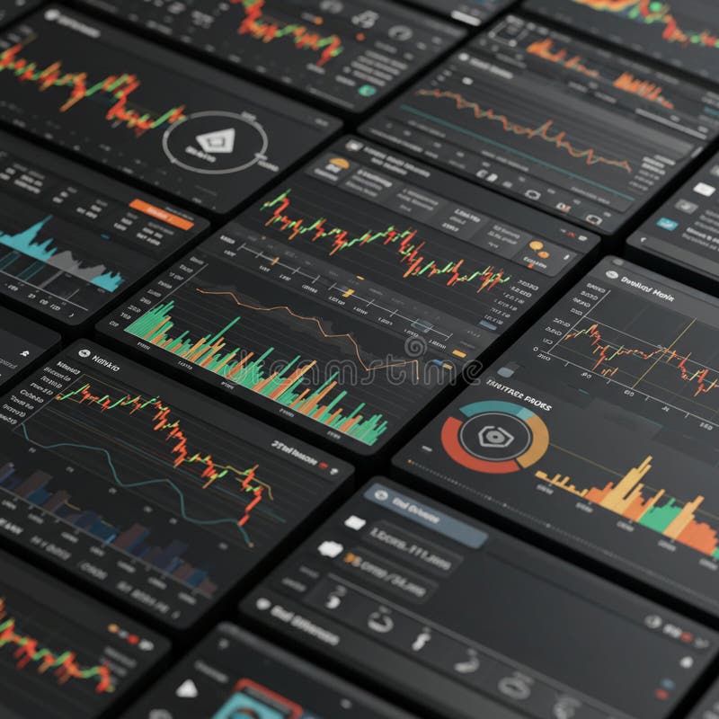 A Collection of Digital Dashboard Interfaces Displaying Various Types ...