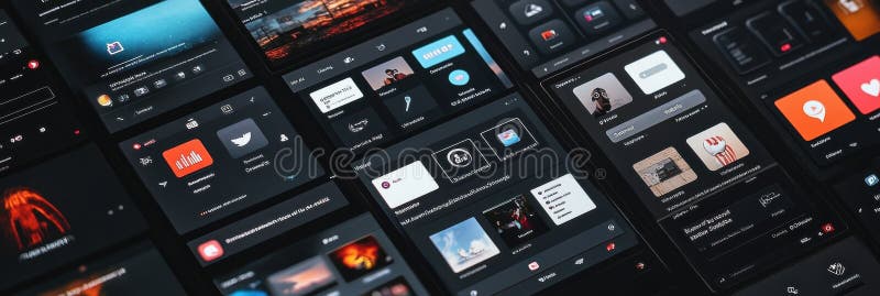 A Collection of Digital Screens Showcases Different User Interfaces ...