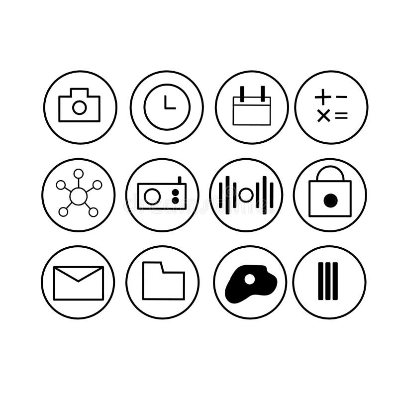 Collection of Digital Vector Template Icons Stock Illustration ...