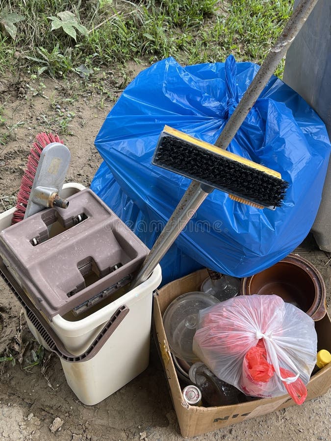 Garbage Collected after Deep Cleaning Stock Image - Image of unwanted ...