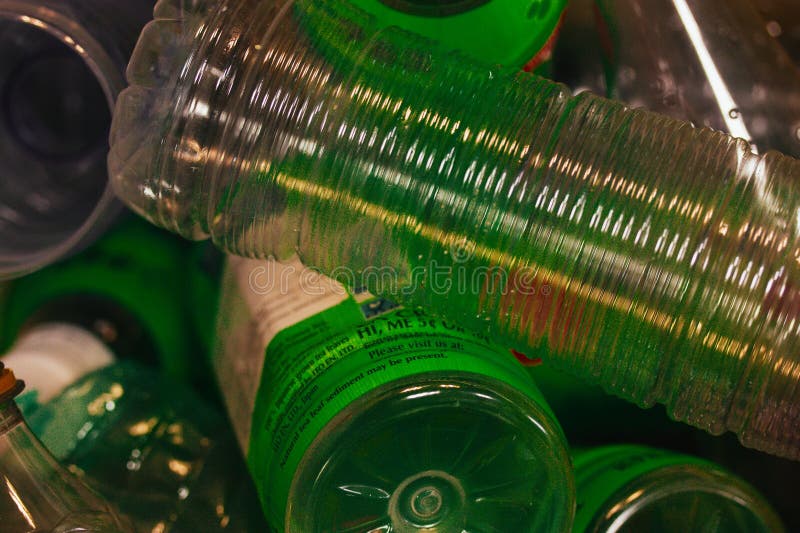 A Collection of Discarded Plastic Bottles, Highlighting the Textures ...