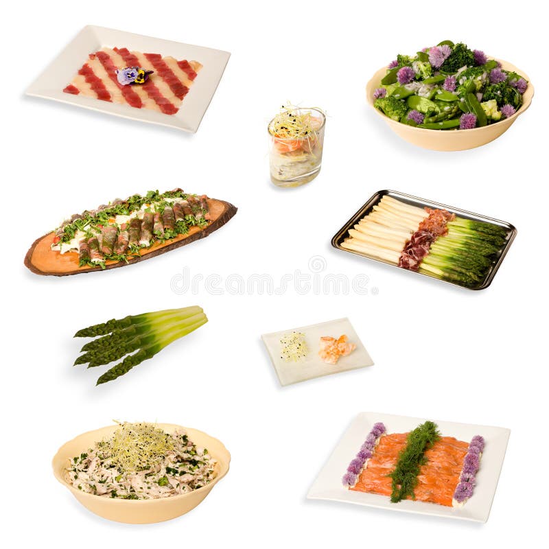 Collection of dishes stock photo. Image of shot, entree - 5540234