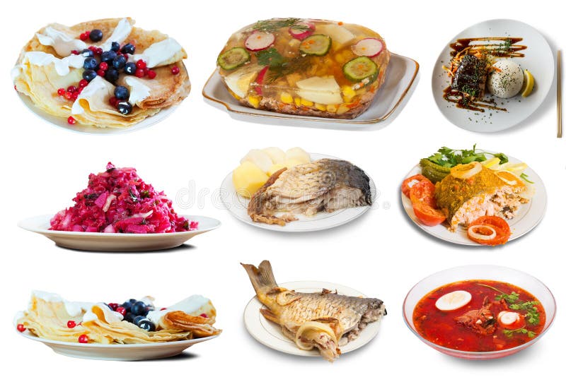Collection of Various Dishes Stock Photo - Image of cuisine, dishes ...