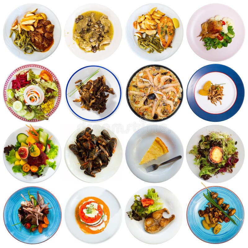 Collection of dishes stock photo. Image of shot, entree - 5540234
