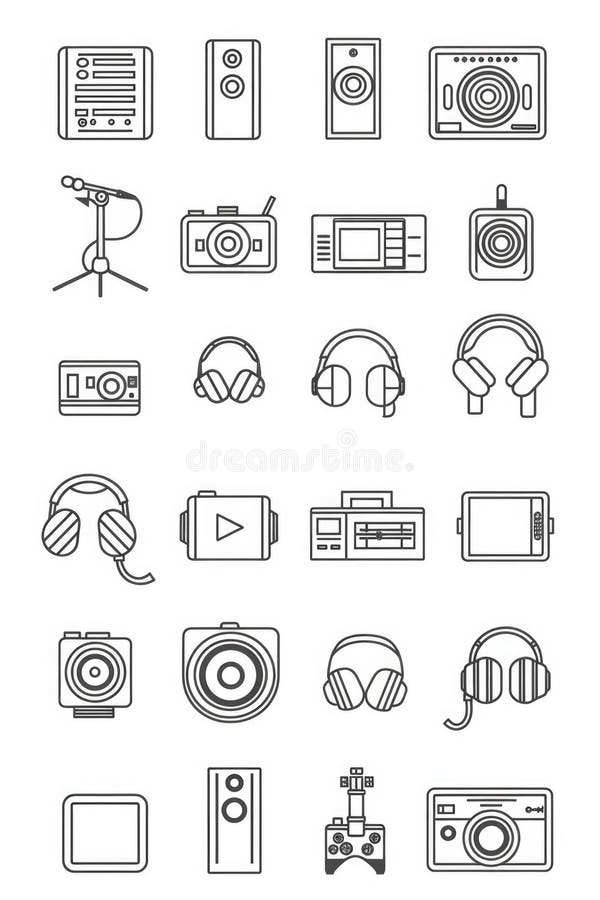 A Collection of Diverse Electronic Equipment with Different Functions ...