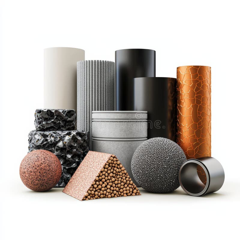 A Collection of Diverse Geometric Shapes and Surfaces Showcasing ...