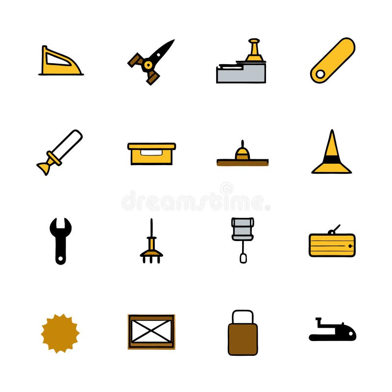 Collection of Diverse Objects Rendered in a Cartoon Style Stock Image ...