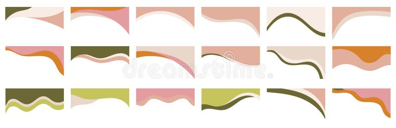 Collection of Diverse Shapes Designed for Website Header or Footer ...