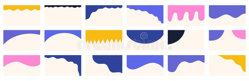 Collection of Diverse Shapes Designed for Website Header or Footer ...