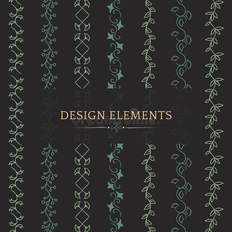 Collection of Divider Design Element Vectors Stock Vector ...