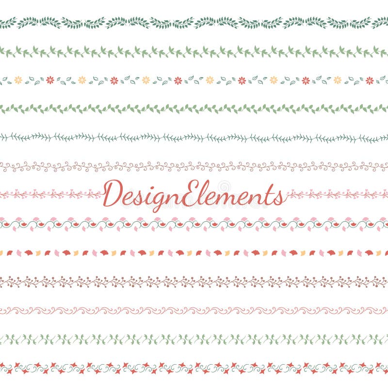Collection of Divider Design Element Vectors Stock Vector ...