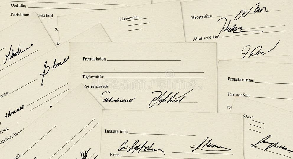 A Collection of Documents Featuring Handwritten Signatures and Text is ...