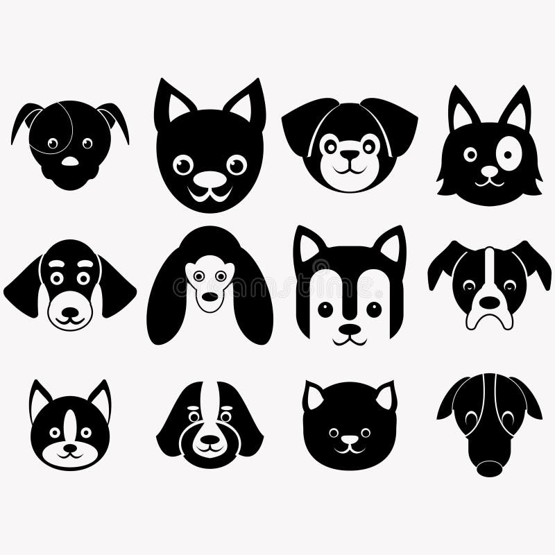 Collection of dog logos stock vector. Illustration of outline - 307590792