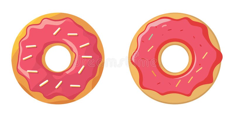 A Collection of Donuts with Different Colors and a Few Sprinkles Stock ...