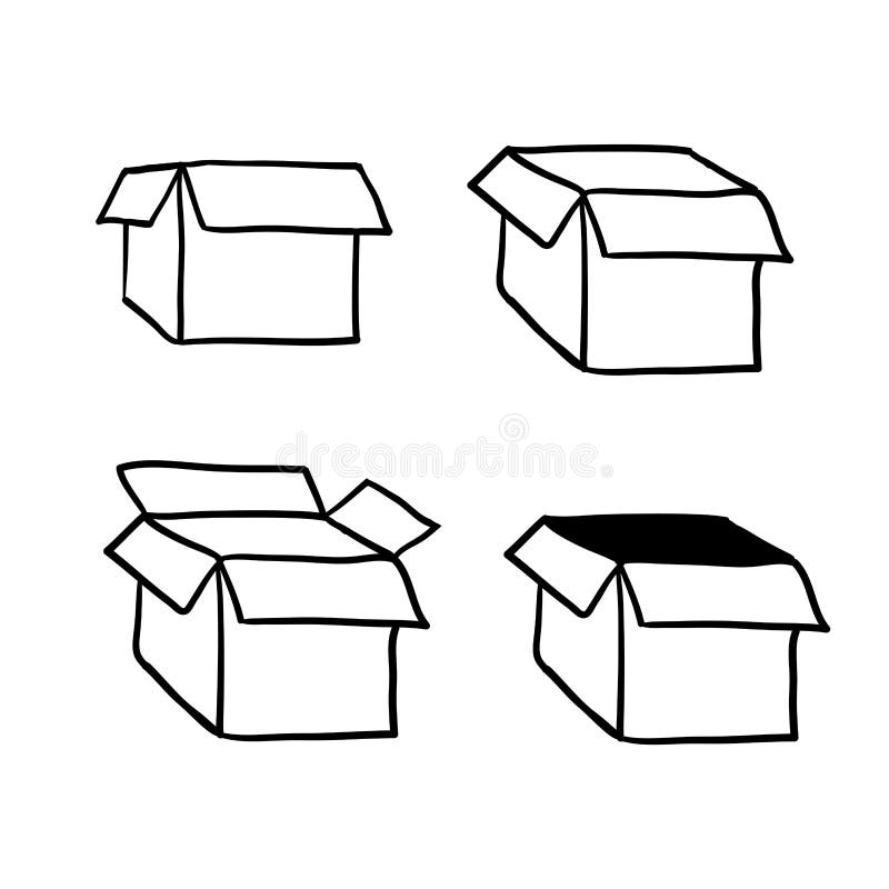 Doodle Open Box Icon Stock Illustrations – 1,088 Doodle Open Box Icon ...