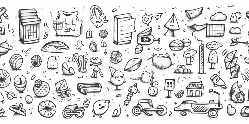 Collection of Doodle Drawings Suitable for Various Design Projects ...