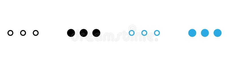Collection of Dots Three Icon Stock Vector - Illustration of icon, dots ...