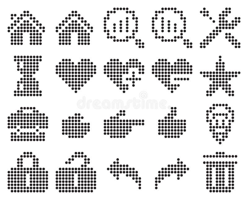 User Interface Dotted Icons Stock Vector - Illustration of portfolio ...