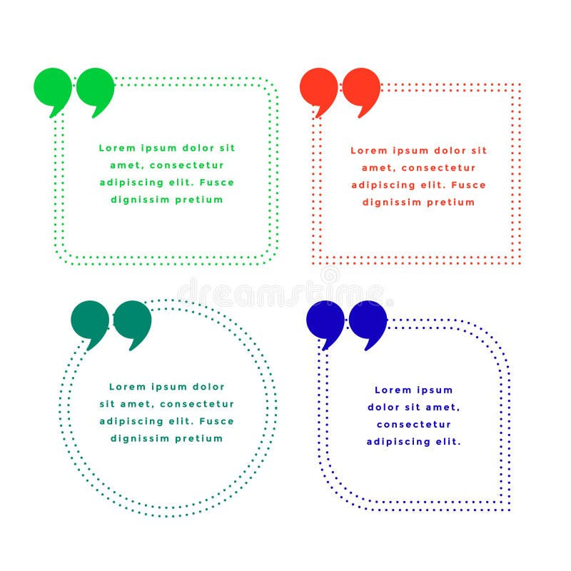 Collection of Double Inverted Comma Mark Template for Web Communication ...