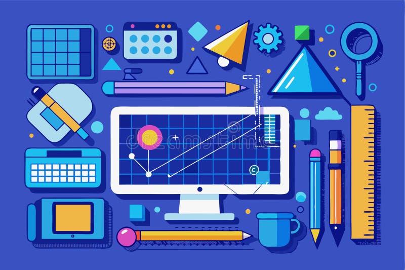 A Collection of Drawing Tools and Digital Devices Displayed Alongside a ...