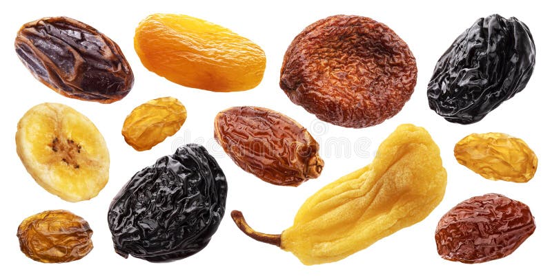 Dried Fruits Collage, Set of Candied Fruits Stock Photo - Image of ...