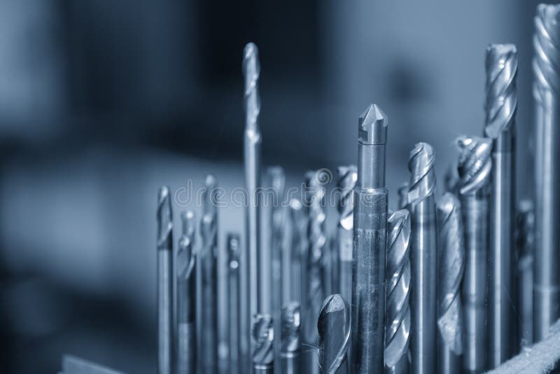 The Collection of Drilling Tool for CNC Machine. Stock Image - Image of ...