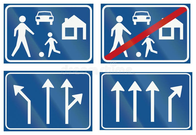 Collection of Dutch Regulatory Road Signs Stock Illustration ...