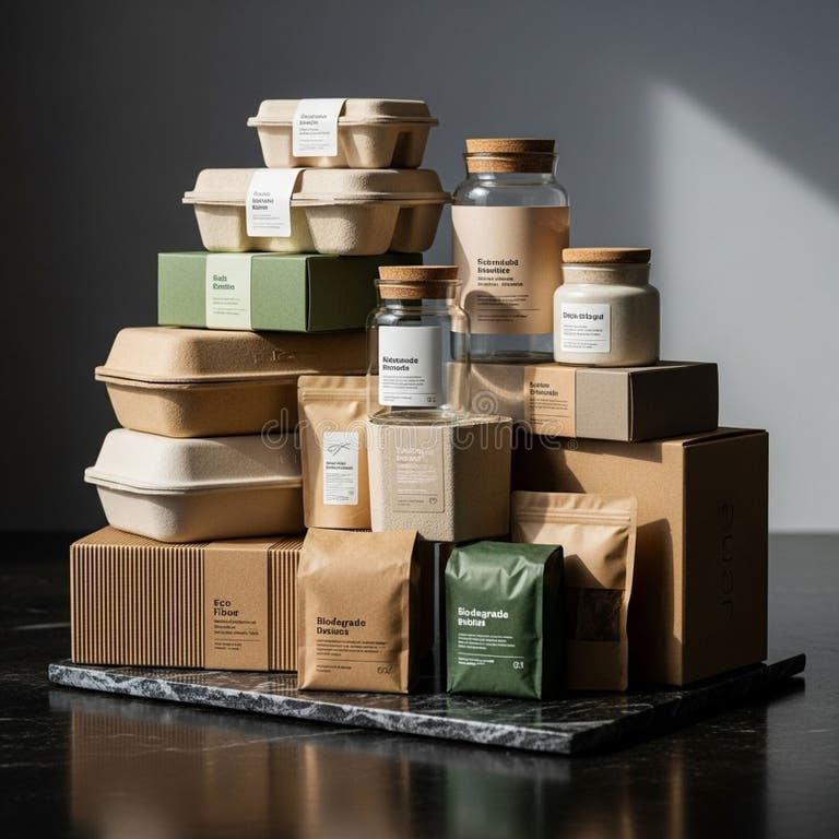 Compostable Cardboard Containers Stock Illustrations – 256 Compostable ...