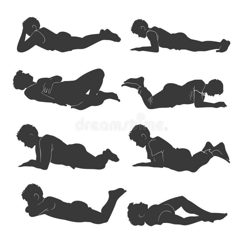 Different Lying Positions Stock Illustrations – 264 Different Lying Positions Stock ...
