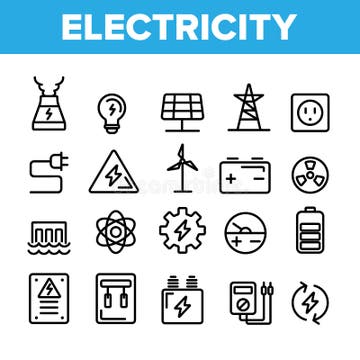Electricity Pictograms Stock Illustrations – 1,132 Electricity ...